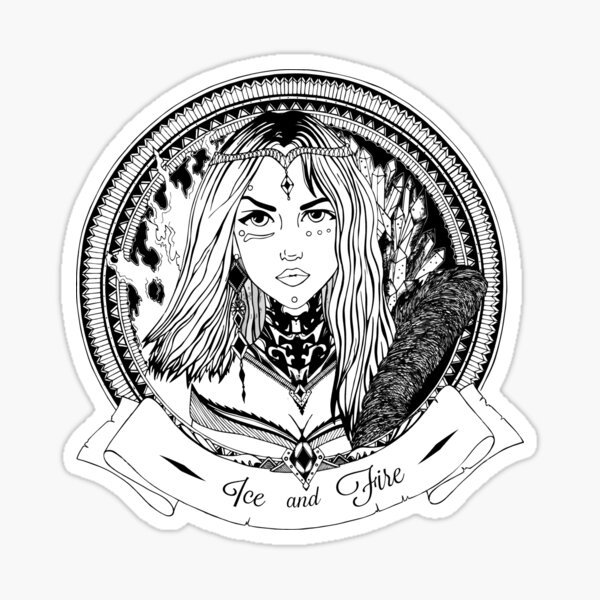 "Ice and fire" Sticker for Sale by veismaria | Redbubble