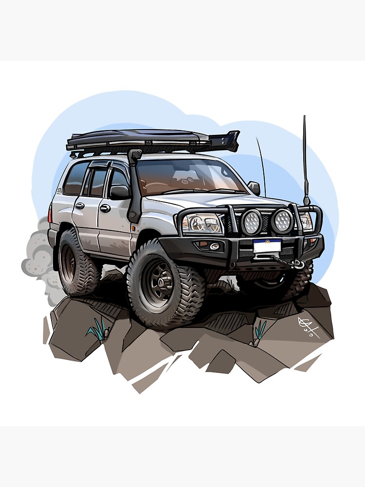 "HZJ105 TOYOTA LANDCRUISER" Sticker for Sale by ChasingAdv | Redbubble