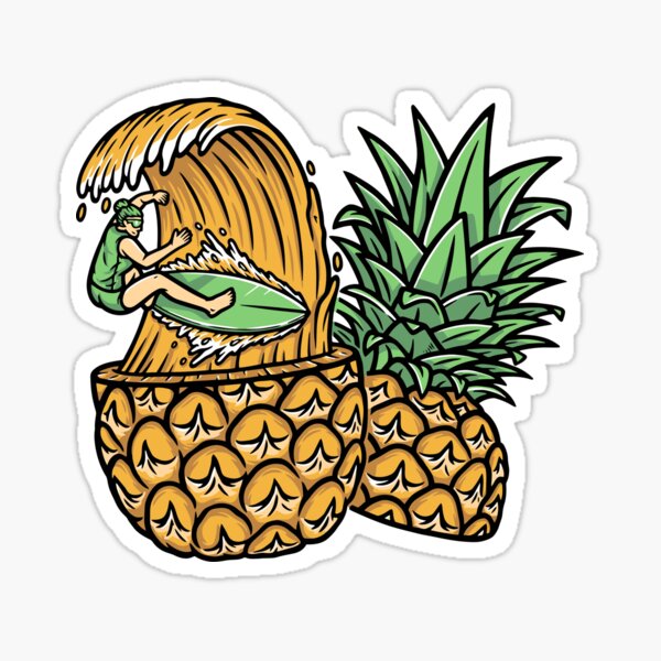 "Anatomy Of A Pineapple" Sticker for Sale by utakoworld | Redbubble