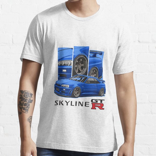 "The Legendary Nissan Skyline GTR R34" T-shirt for Sale by ...
