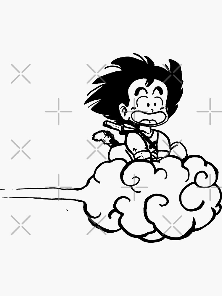 "Son Goku - Kinto'un - FLyingNimbus" Sticker for Sale by DAKAstudio ...