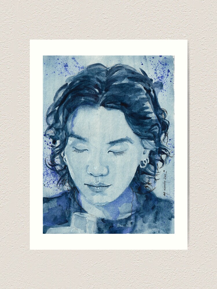"Indigo SUGA" Art Print for Sale by emopod | Redbubble