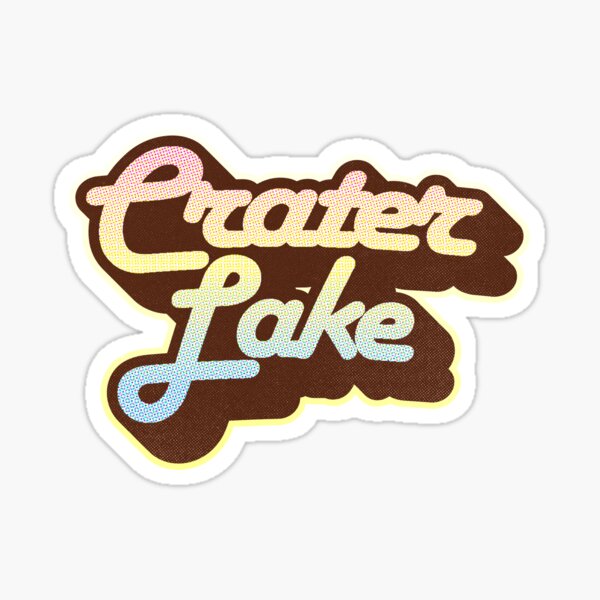 "Crater Lake National Park | Retro Streamline" Sticker for Sale by ...