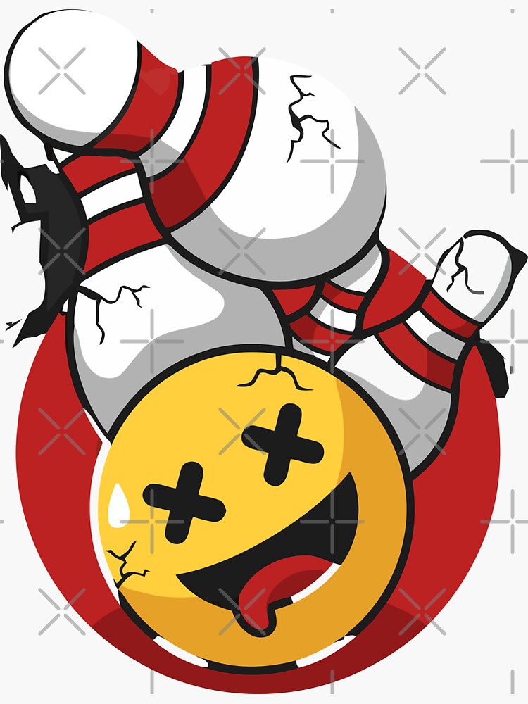 "Bowling Pins And Ball" Sticker for Sale by Mahe-Art | Redbubble