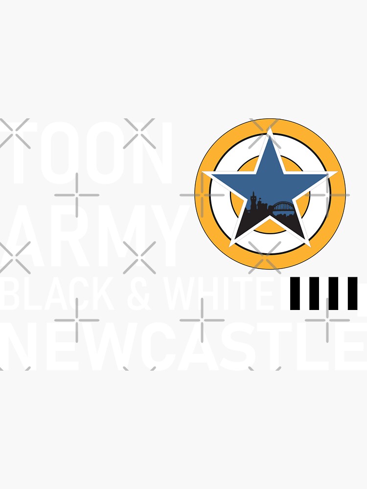 "Newcastle Toon Army Black and white" Sticker for Sale by Real-fan ...