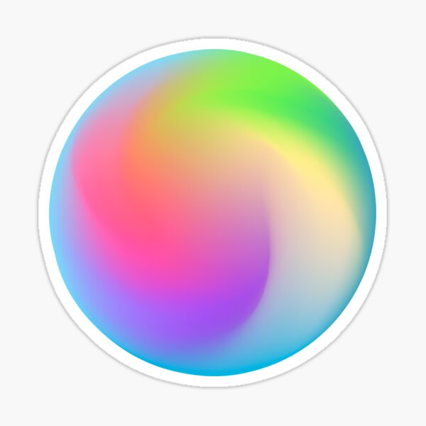 "Colourful abstract orb" Sticker for Sale by archiba | Redbubble