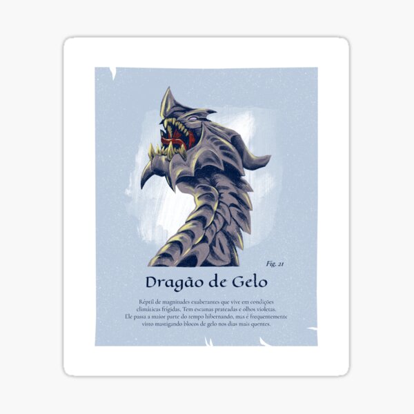 "Dragão de Gelo" Sticker for Sale by AladdinMktgs | Redbubble