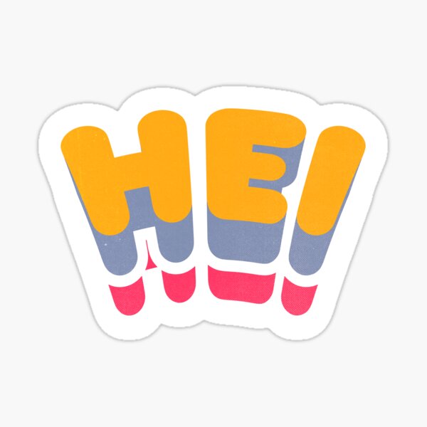 "Hei | Retro Curve" Sticker by retroready | Redbubble
