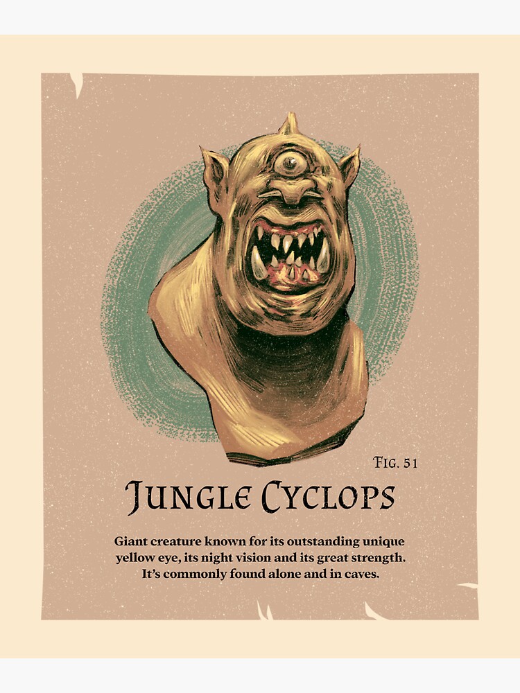 "Jungle Cyclops" Sticker for Sale by AladdinMktgs | Redbubble