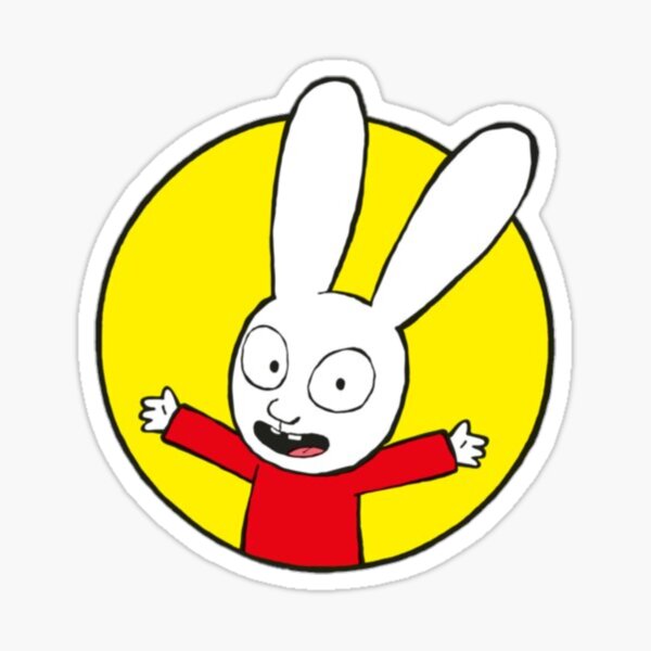 "cute Simon Rabbit - simon super rabbit" Sticker for Sale by lankyworld ...