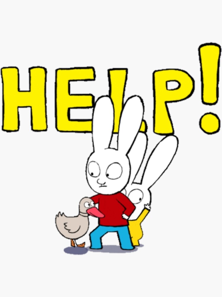 "fanny and cute Simon Rabbit - simon super rabbit" Sticker for Sale by ...
