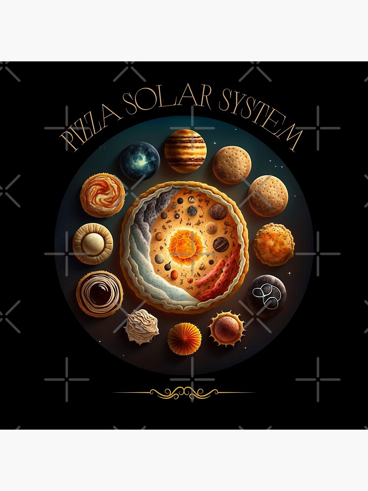 "Pizza solar system" Poster for Sale by GorinART | Redbubble