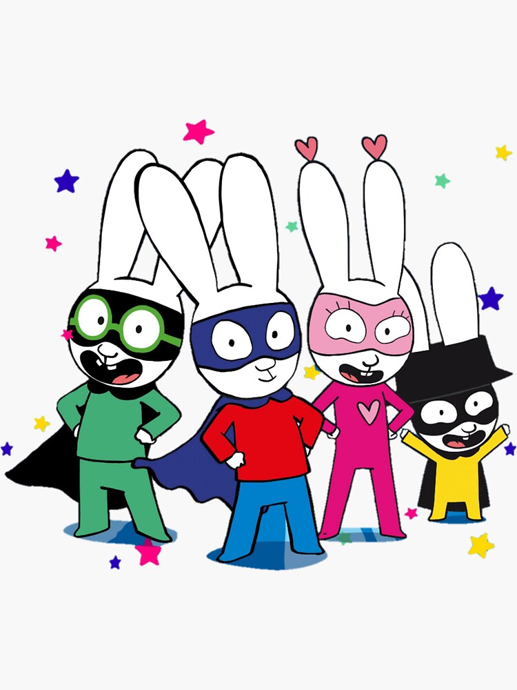 "cute Simon super Rabbit collection - simon super rabbit" Sticker for ...