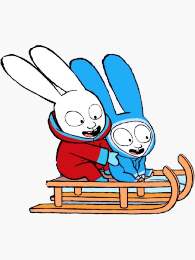 "fanny and cute Simon Rabbit - simon super rabbit" Sticker for Sale by ...