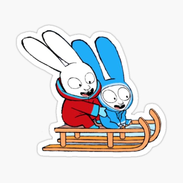 "fanny and cute Simon Rabbit - simon super rabbit" Sticker for Sale by ...