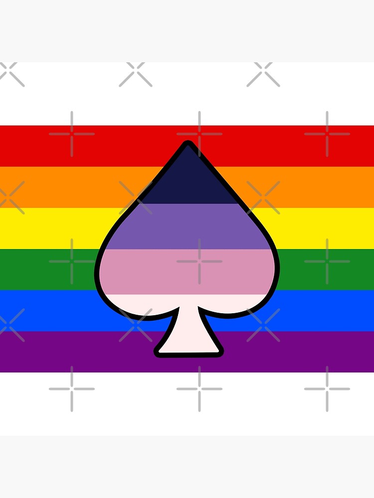 "Asexual spectrum and LGBT pride flag with ace of spades" Photographic ...
