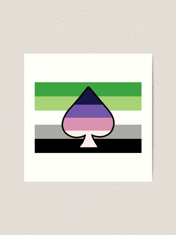 "Asexual spectrum and aromantic pride flag with ace of spades" Art ...