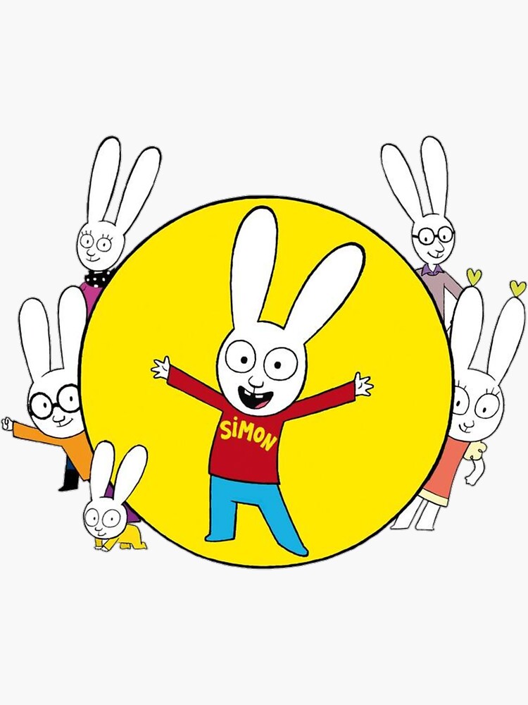 "cute Simon super Rabbits collection - simon super rabbit" Sticker for ...