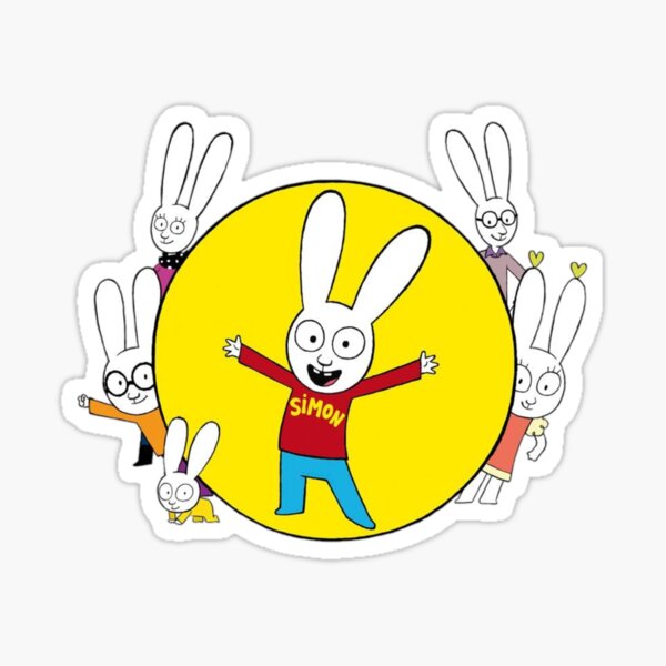 "cute Simon super Rabbits collection - simon super rabbit" Sticker for ...