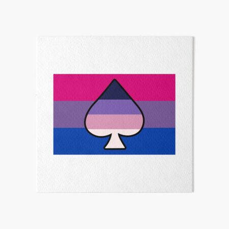 "Asexual spectrum and bisexual pride flag with ace of spades" Art Board ...