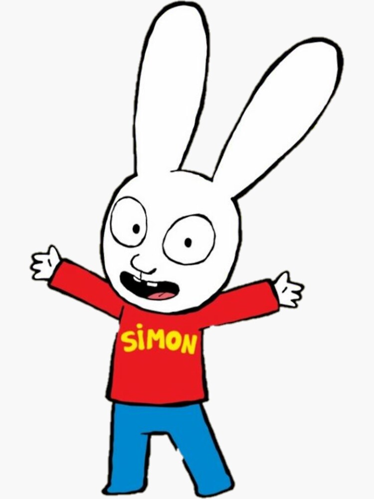 "fanny and cute Simon Rabbit - simon super rabbit" Sticker for Sale by ...