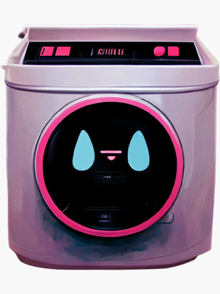 "Kawaii Washing Machine" Sticker for Sale by SteamedSashimi | Redbubble