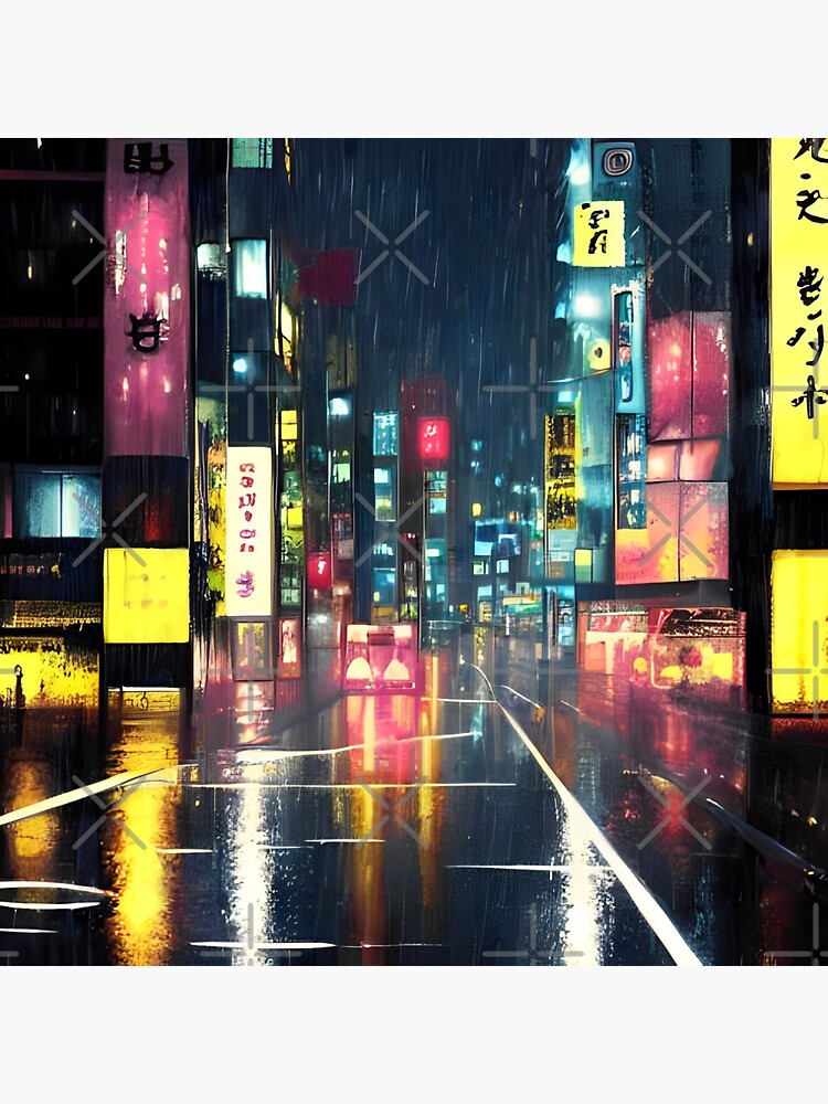 "Neo Tokyo - Night Lights - Cyperpunk" Sticker for Sale by Trendy-Now ...
