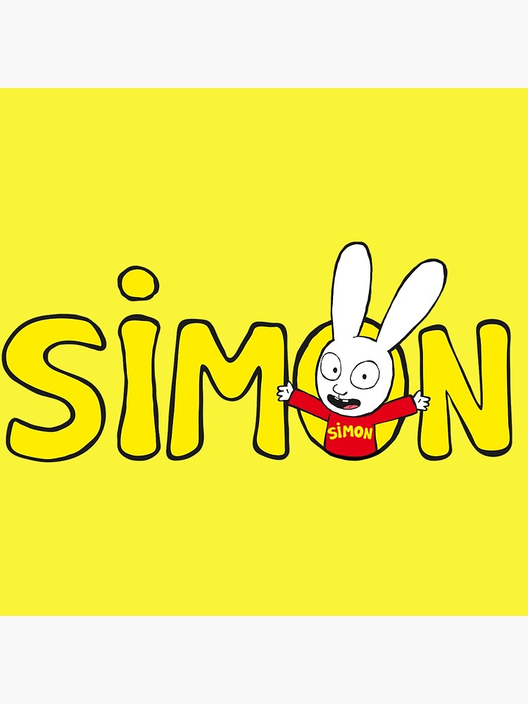 "cute Simon Rabbit name - simon super rabbit" Poster for Sale by ...