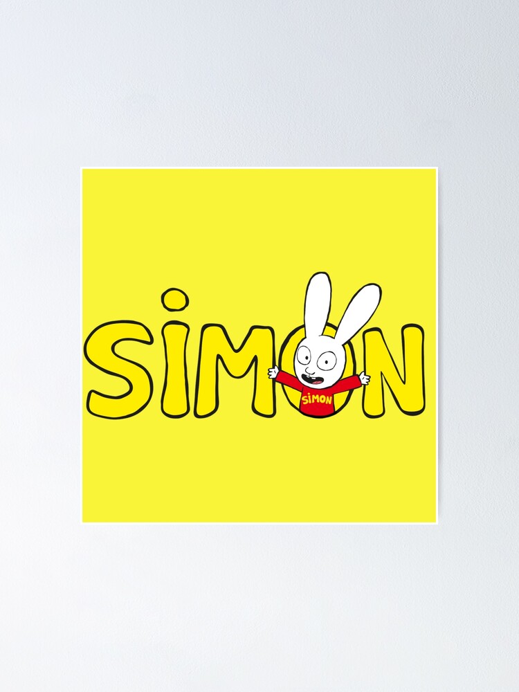 "cute Simon Rabbit name - simon super rabbit" Poster for Sale by ...