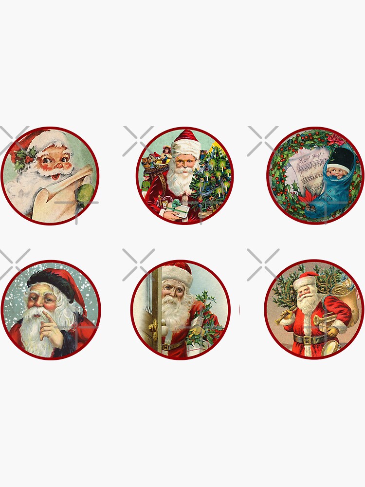 "Christmas Santa Claus Sticker Pack" Sticker for Sale by DanDesignn ...