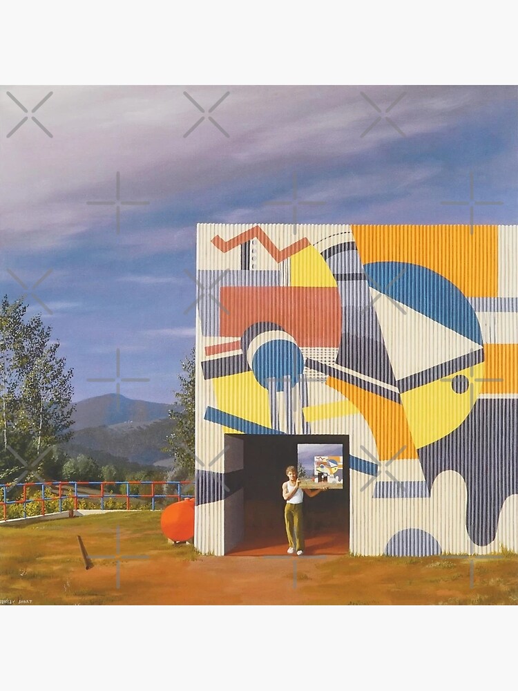 "Jeffrey Smart - Painted Factory, Tuscany (1972) landscape painting by ...