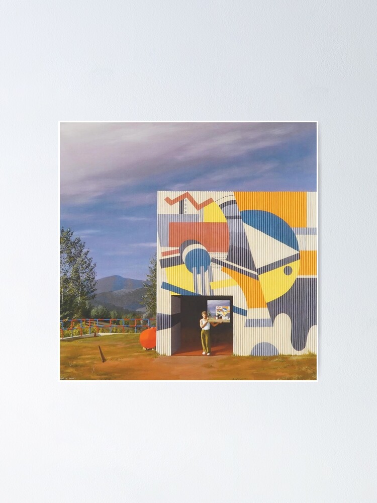 "Jeffrey Smart - Painted Factory, Tuscany (1972) landscape painting by ...