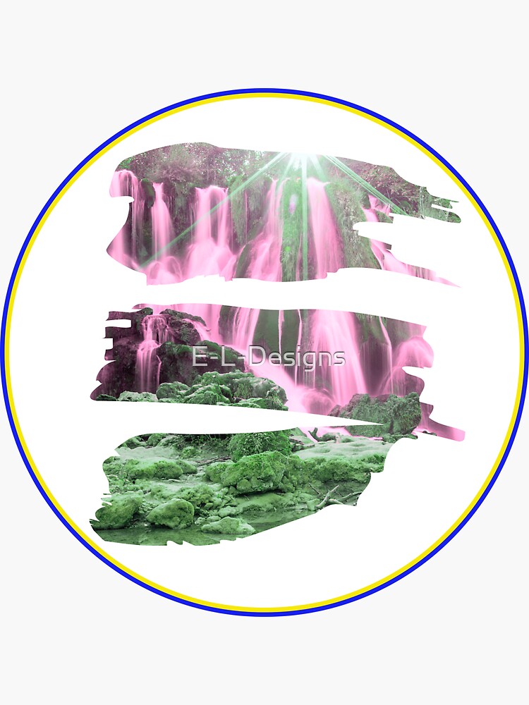 "Waterfall" Sticker for Sale by E-L-Designs | Redbubble