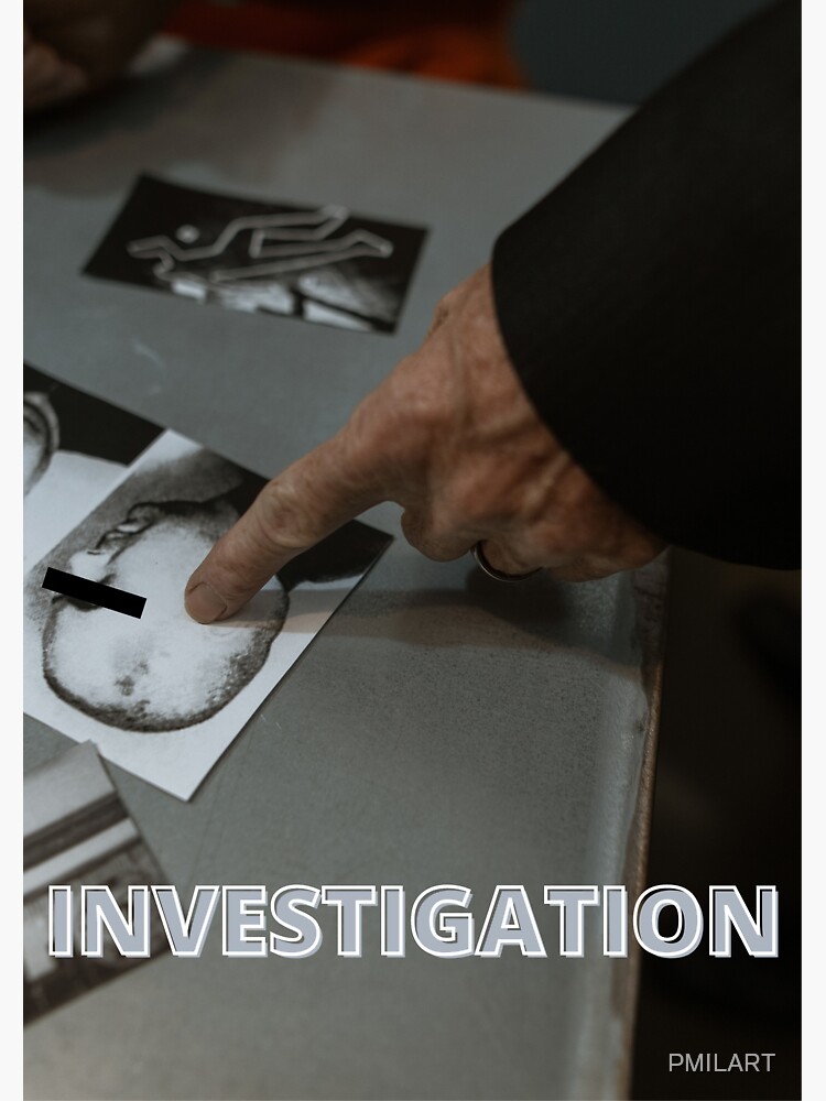 "Investigation " Sticker for Sale by PMILART | Redbubble
