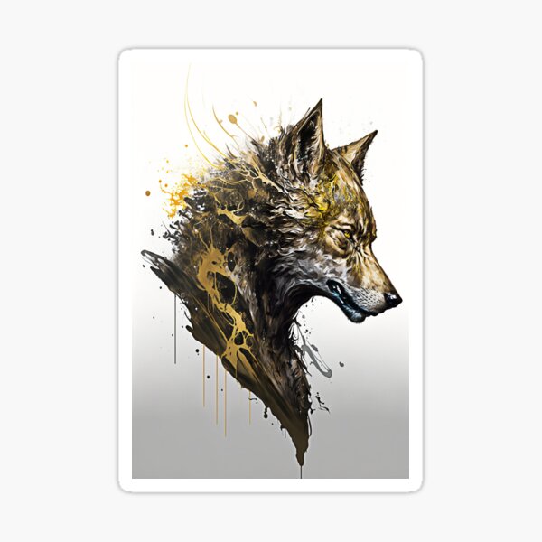 "angry wolf" Sticker for Sale by munteanviorel | Redbubble