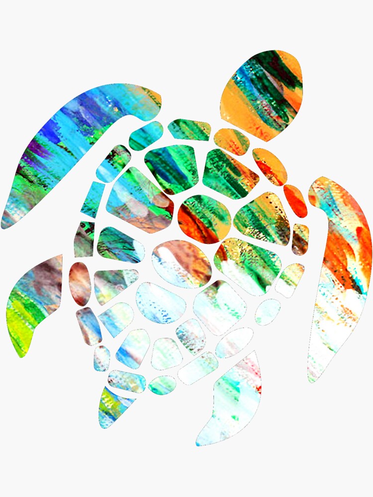 "Tie Dye Turtle Sea Trippy " Sticker for Sale by tiedye4life | Redbubble