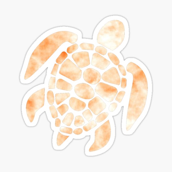 "Orange Tie Dye Turtle Sea Trippy " Sticker for Sale by tiedye4life ...