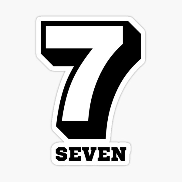 "Number Seven, Number 7, 3D" Sticker for Sale by Fashionxj | Redbubble