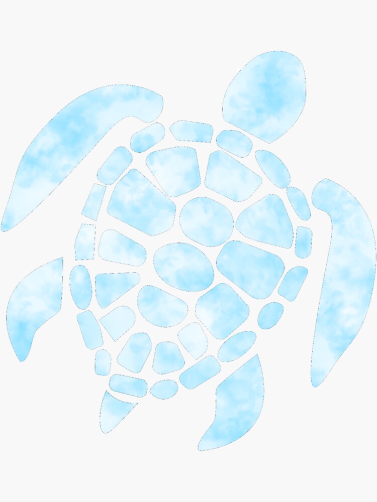 "Blue Tie Dye Turtle Sea Trippy, hippie " Sticker for Sale by ...