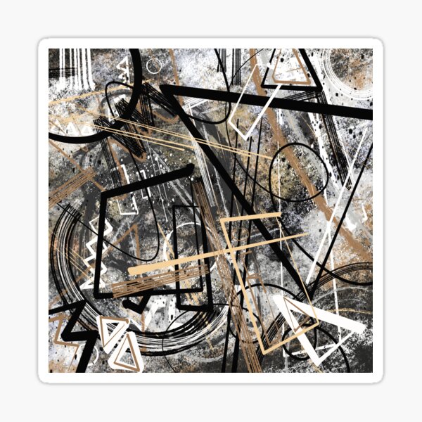 "CHAOTIC MIND - Rustic Abstract Graffiti Art" Sticker for Sale by ...
