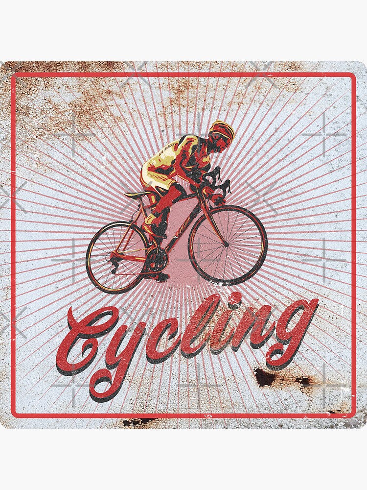 "Cycling" Sticker for Sale by JJAArt | Redbubble