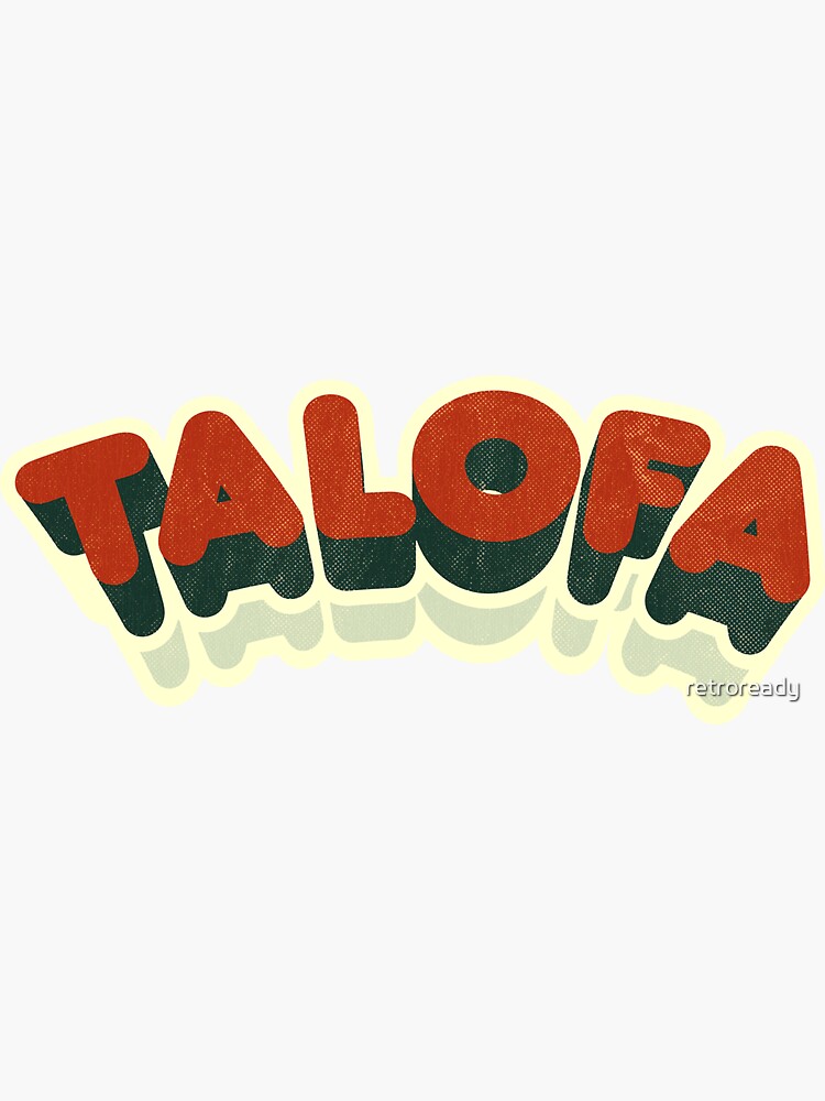 "Talofa | Retro Curve" Sticker for Sale by retroready | Redbubble