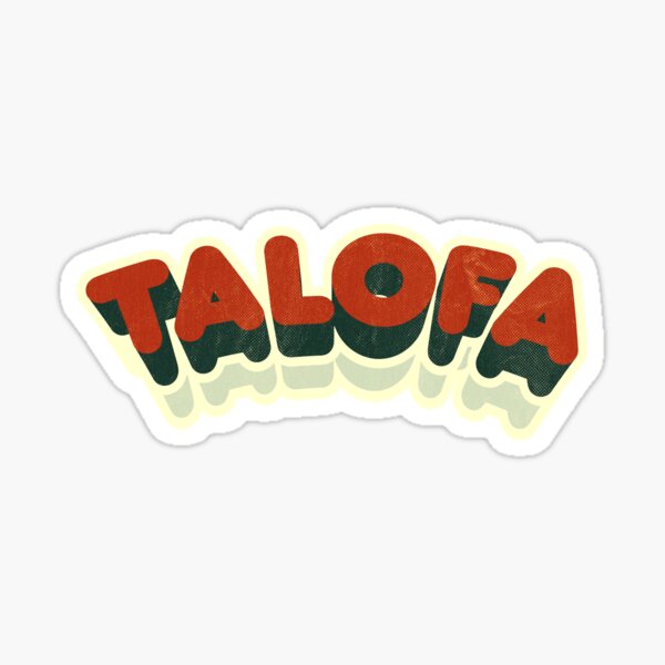"Talofa | Retro Curve" Sticker for Sale by retroready | Redbubble