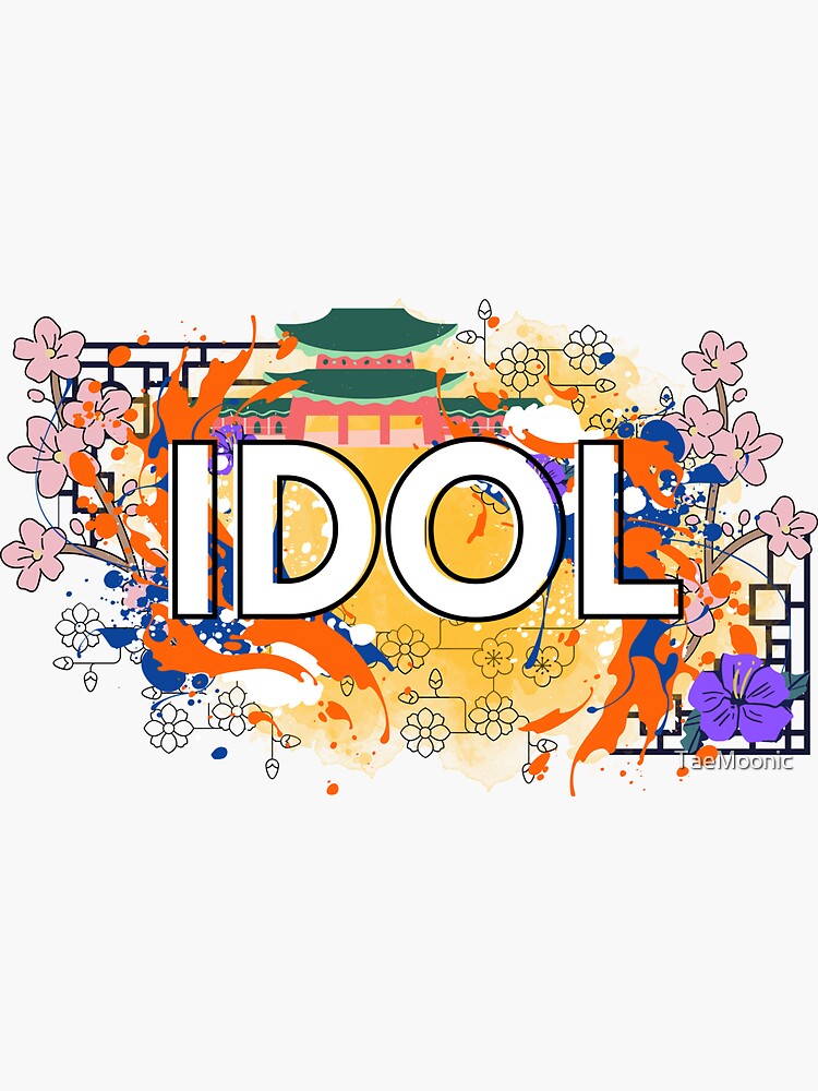 ""Idol" design by TaeMoonic" Sticker for Sale by TaeMoonic | Redbubble