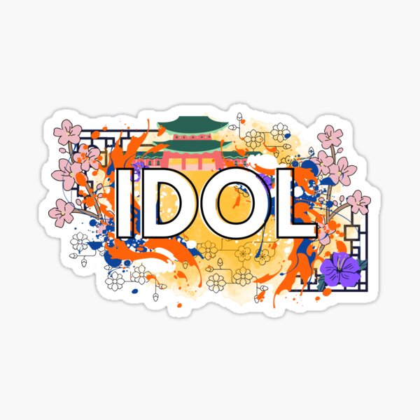 ""Idol" design by TaeMoonic" Sticker for Sale by TaeMoonic | Redbubble