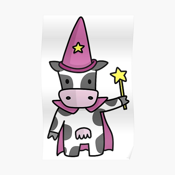 "Cow Wizard" Poster for Sale by Cassapillar | Redbubble