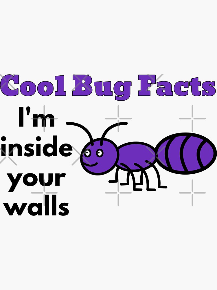 "Cool Bug Facts Meme I'm Inside Your Walls" Sticker for Sale by ...