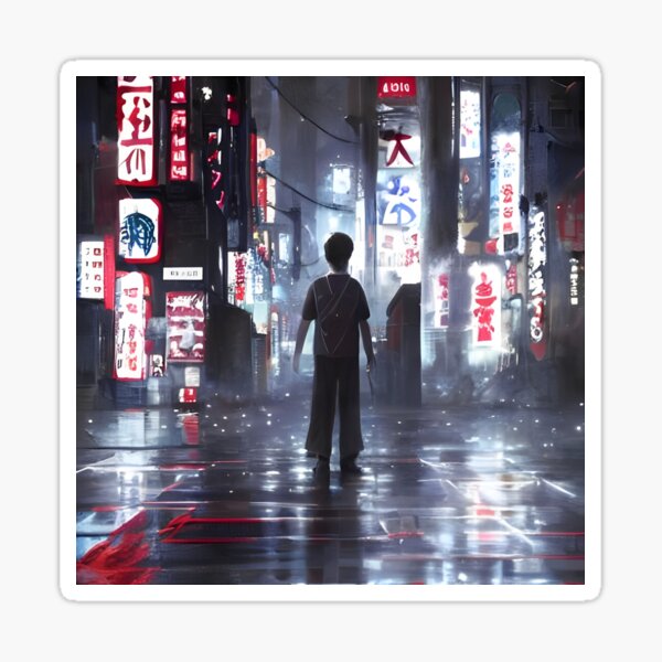 "Tokyo Neon - Night Scenario - Anime Hero" Sticker for Sale by Trendy ...