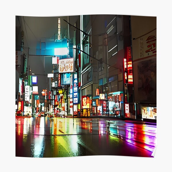"Tokyo Neon - Night Scenario - Realistic" Poster for Sale by Trendy-Now ...