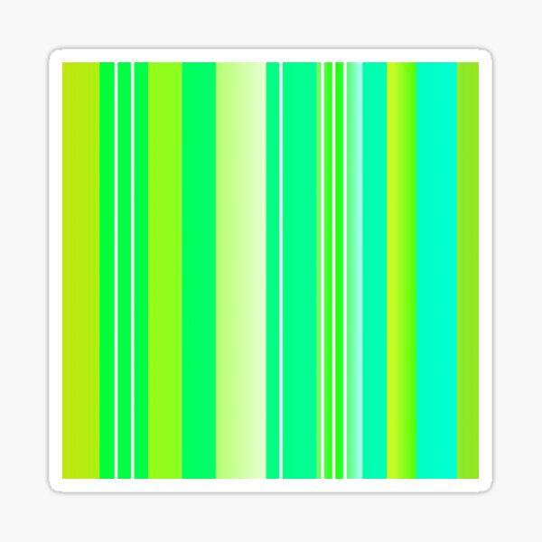 "Green vertical line pattern | Lime green color combination" Sticker ...